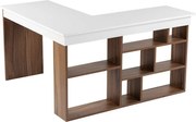 Rohový pracovní stůl v dekoru ořechu 120x130 cm Vesper – Kalune Design