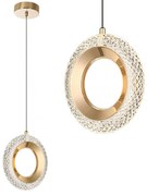 Toolight Závěsné LED osvětlení Crystal Modern A5 G119-1CP zlaté