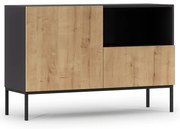 Eltap Komoda Lanzzi 120 Černý Mat/Dub Artisan