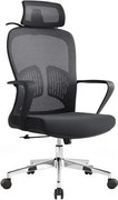 Kancelářská židle Baby Mix ergonomická s opěrkou hlavy a bederní oporou černá