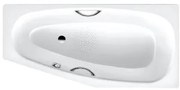 Kaldewei Advantage - Asymetrická vana Mini Star levá 833, 157x75/50 cm, s otvory pro madla, antislip, bílá 224930000001