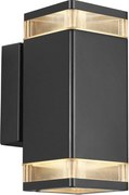 NOR 45331003 Venkovní nástěnné svítidlo Elm 2x20W GU10 černá čirá - NORDLUX