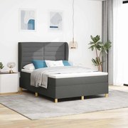 Postel s pružinami a matrací tmavě šedá 90x190 cm Tmavě šedá 3340684