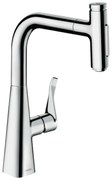 Hansgrohe Metris Select M71, kuchyňská páková baterie s vytahovací sprškou, chromová, HAN-73822000