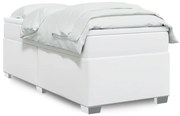 Box spring postel s matrací bílá 80 x 200 cm umělá kůže 3285186