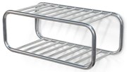 Kovový závěsný botník ve stříbrné barvě 72x28x35 cm Retro – Spinder Design