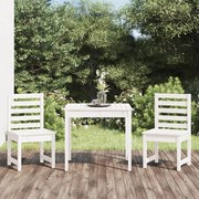 3dílný zahradní bistro set bílý masivní borové dřevo 3154672