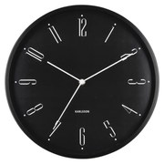 Karlsson 5988BK designové nástěnné hodiny černá, pr. 30 cm