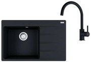 Franke Sety - Kuchyňský set G272O, fragranitový dřez CNG 611-78 TL/2 a baterie FC 6018.071, onyx 114.0700.779