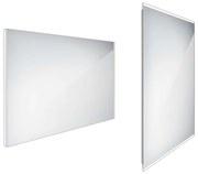 Nimco - Zrcadlo s LED osvětlením, 100x70 cm, hliník ZP 9004