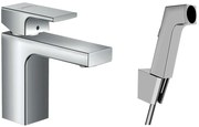 Hansgrohe Vernis Shape - Umyvadlová baterie s ruční sprchou Bidette, chrom 71216000