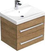 Koupelnová skříňka s umyvadlem SAT Cube Way 60x53x46 cm dub Hickory CUBE46602DHVER
