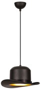 Černé závěsné svítidlo s textilním stínidlem ø 30 cm Capello – Opviq lights