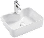 Hydroland Keramické umyvadlo na desku Andromeda 48x37 cm, bílé