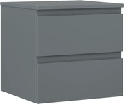 Mexen Orio, koupelnová skříňka 50 cm s horní částí, 2 zásuvky, grafitová matná, 91A10-05047-2-BFFC66
