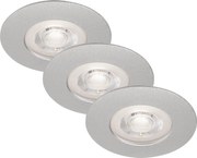 Briloner Vestavná LED svítidla Kulana sada 3 ks, 4,9W, 480 lm, 3000 K, chrom