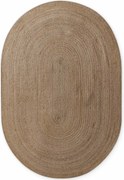Hanse Home, Kusový koberec Jute Braided 106006 Grey Brown ovál, 160x230 ovál, hnědá, chodba / předsíň