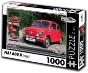 Retro-auta puzzle č. 41 fiat 600 d (1966) 1000 dílků
