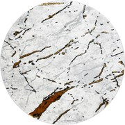 Dywany Łuszczów, Kusový koberec Allure 1963 white/gold kruh, 100x100 (průměr) kruh, bílá, kancelář