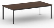 Jednací kancelářský stůl PRIMO INVITATION, 240x120 cm, černá podnož, ořech