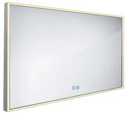 Nimco Zrcadla - Zrcadlo s LED osvětlením, 120x70 cm, dotykový senzor, hliník ZP 13006VX