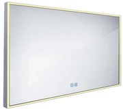 Nimco - Zrcadlo s LED osvětlením, 120x70 cm, dotykový senzor, hliník ZP 13006VX