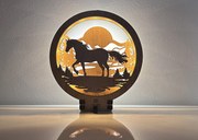 Li-Go "Kůň" lampa 20x22cm provedení povrchu: dub