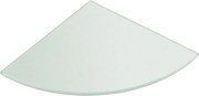 Sapho Sapho, Police rohová, čtvrtkruhová 200x200x8mm, mléčné sklo, 22487