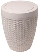 Krémový koupelnový koš Addis Rattan Bath Bin Calico, 5 l