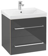 Villeroy & Boch Avento - Umyvadlová skříňka, 58x51x45 cm, 2 zásuvky, Crystal Grey A88900B1