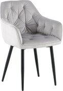 Designové křeslo, světlešedá Velvet látka, FEDRIS 2 NEW