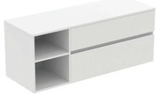 Ideal Standard Finesse - Umyvadlová skříňka, 140x51x56 cm, 2 zásuvky, matná bílá E3439Y1