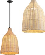 Toolight Natural, stropní závěsné svítidlo 1xE27 APP1646-1CP, přírodní hnědá, OSW-05114