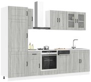8dílná sada kuchyňských skříněk "Kalmar" šedý sonoma kompozit 3314797