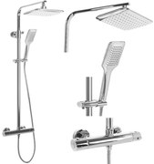 Rea Tom, termostatická baterie se sprchovou dešťovou sadou, chromová, REA-P7100