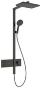 Hansgrohe Raindance Alive Q - Sprchový set s termostatem, 21x34 cm, 3 proudy, kartáčovaný černý chrom 24590340