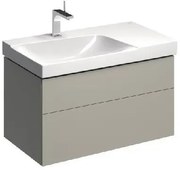 Geberit Xeno 2 - Skříňka pod umyvadlo 90 cm s odkládací plochou, zásuvka s LED svítidlem, šedobéžová 500.515.00.1