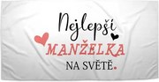 Sablio Ručník Nejlepší manželka na světě - 30x50 cm