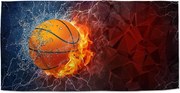 Sablio Ručník Basketbalový míč - 70x140 cm