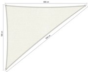 Lazy Momo Sluneční Trojúhelník 90° shadow - 3,0 x 4,0 x 5,0 m Barva: Arctic bílá