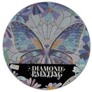 Diamantové malování mandala - motýl průměr 30cm s doplňky ve fólii