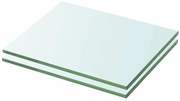 Policové desky 2 ks sklo čiré 20 x 20 cm 3051544