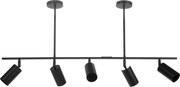 Toolight - Stropní lampa 5xGU10, APP210-3CPR, černá, OSW-03400