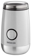 Sencor - Elektrický mlýnek na zrnkovou kávu 60 g 150W/230V bílá/chrom