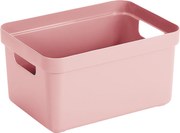 Úložný box Sigma Home, 35 × 24,6 × 18,3 cm, 13 l, růžový