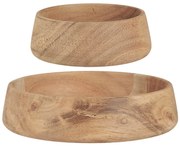 Ib Laursen Dřevěná miska Acacia Wood – set 2 ks, přírodní barva, dřevo,