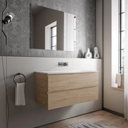Koupelnová skříňka AVA 100 cm s umyvadlem z minerálního odlitku CREAM