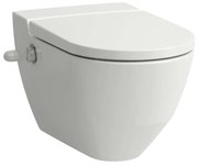 Laufen Cleanet Navia - Elektronický bidet s keramikou, boční přívod vody, Rimless, SoftClose, matná bílá H8206017577171