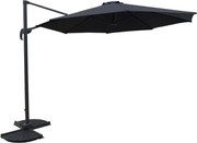 Šedý slunečník 300x300 cm Deluxe – Garden Pleasure