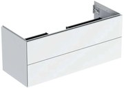 Geberit ONE - Umyvadlová skříňka 118x50x47 cm, 2 zásuvky, lesklá bílá 505.265.00.1